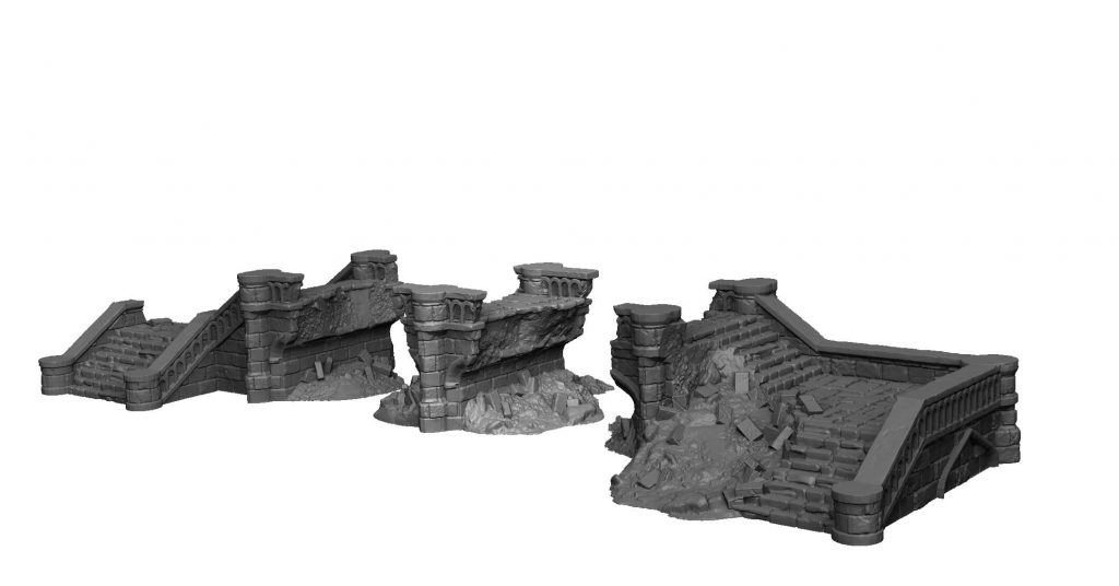 Arkenfel Large Ruined Bridge Layout B – 3d printing and tabletop gaming