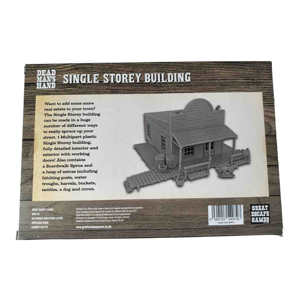 Dead Man’s Hand Single Storey Building – 3d printing and tabletop gaming